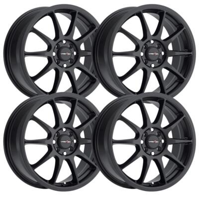 (Set-4) Vision 425 Bane 16x7 5x112 48mm Matte Black Wheels Rims 16 inch ...