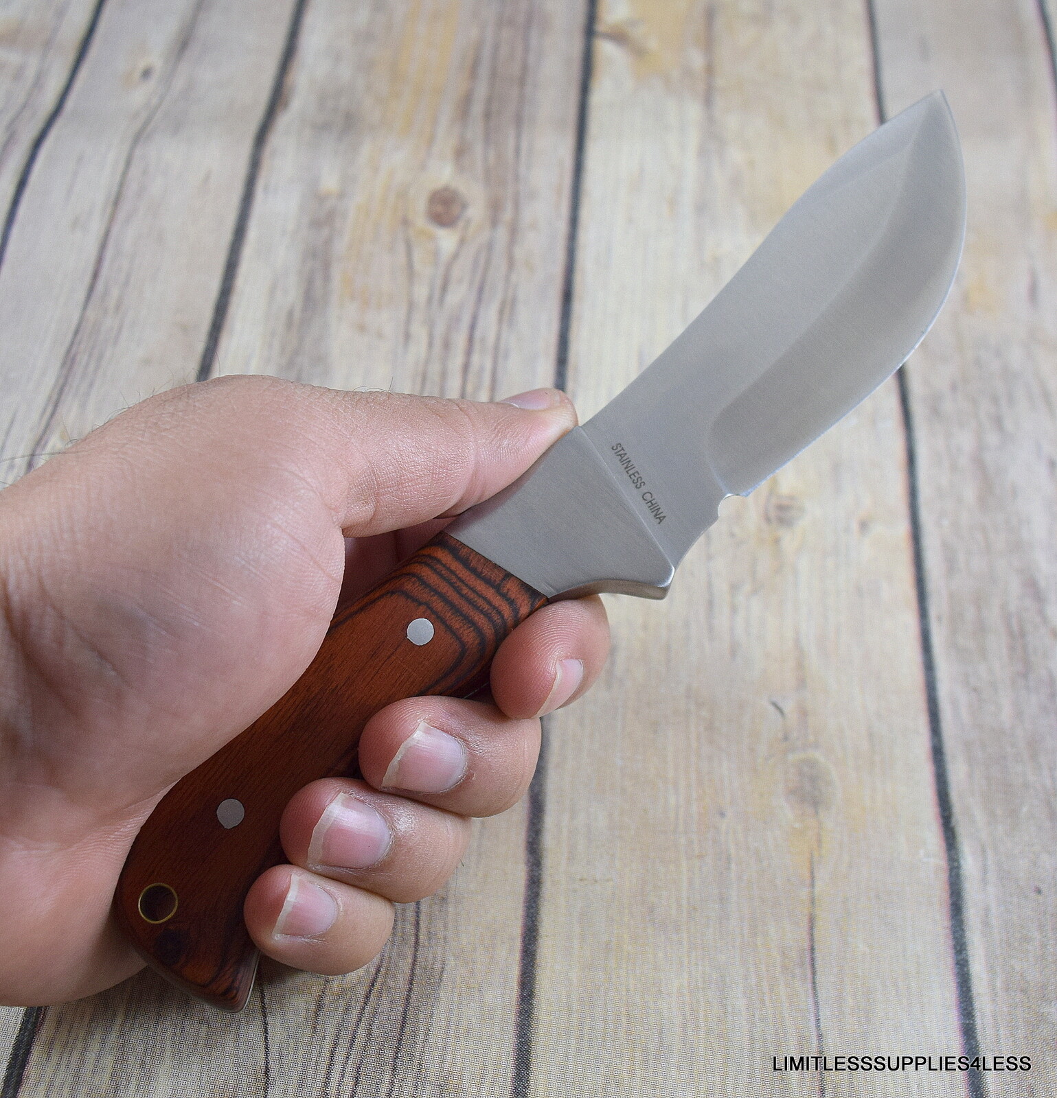 8" DEER OUTDOORSMAN SKINNER FIXED BLADE RAZOR SHARP BLADE WITH NYLON ...