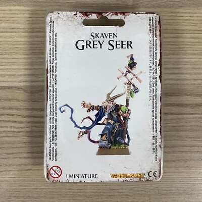 1 SKAVEN GREY SEER WARHAMMER AGE OF SIGMAR AOS FANTASY BLISTER MAGE ...