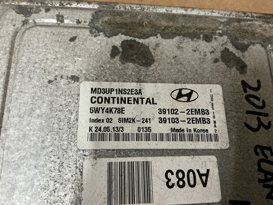 11-13 HYUNDAI ELANTRA 1.8L ENGINE COMPUTER CONTROL UNIT ECU ECM OEM ...