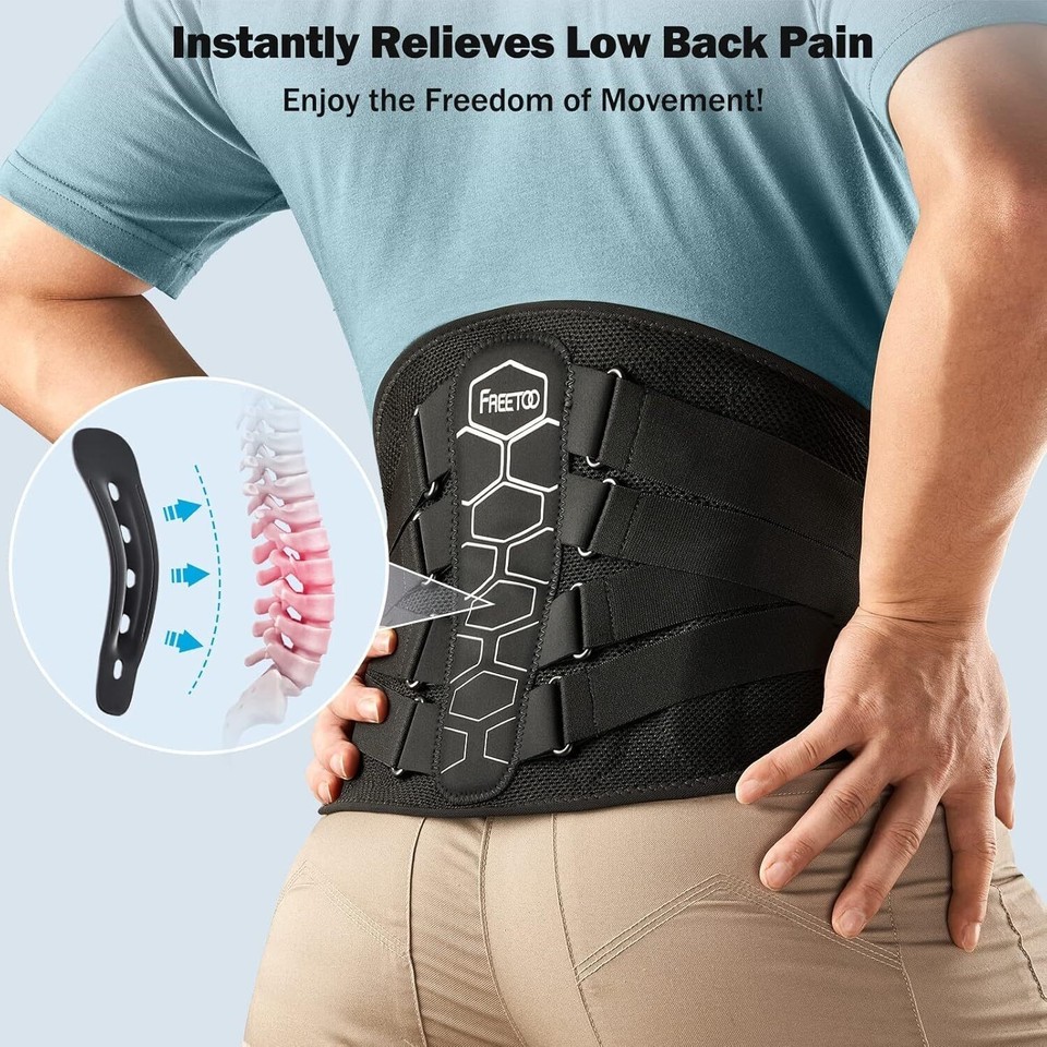 Back Brace for Lower Back Pain Relief with Pulley System Lumbar Support ...