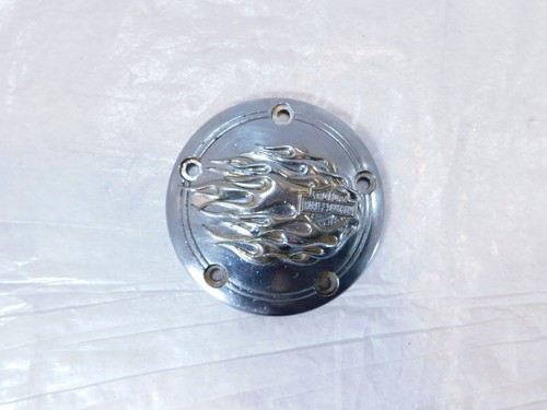 Harley Dyna & Softail Twin Cam Chrome Flames Right Engine Timer Timing ...