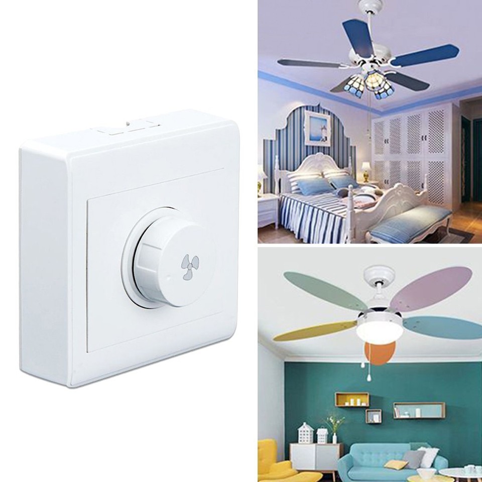 Brand New Fan Speed Switch Controller 10A 200W 50/60HZ Ceiling Fan Knob ...