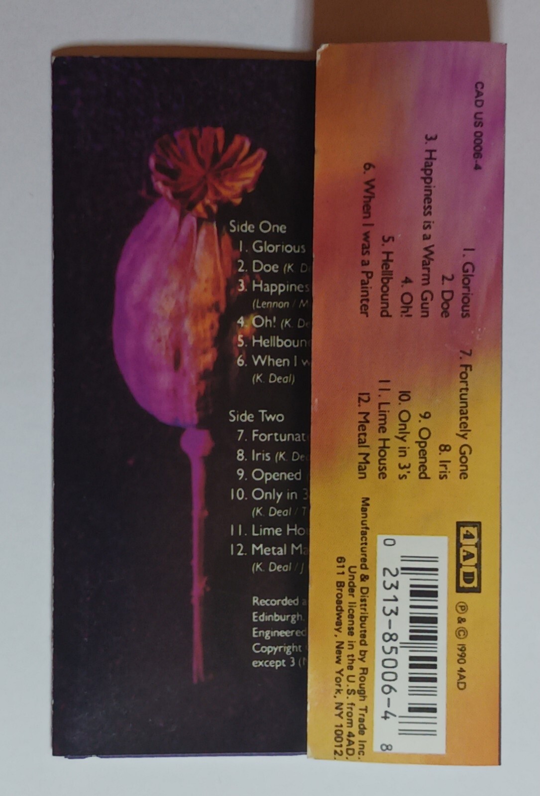 The Breeders Pod Cassette Tape Alternative Rock Debut Album 4ad Rough ...