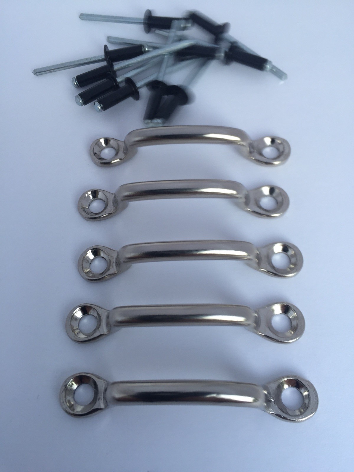 5 PK CHROME + RIVET MILITARY TARP / CANVAS HOOK (B) TIE DOWN - M998 ...