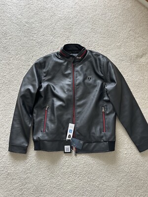 Ferrari F-collections Soft Leather Jacket XL Black Red Italy | eBay