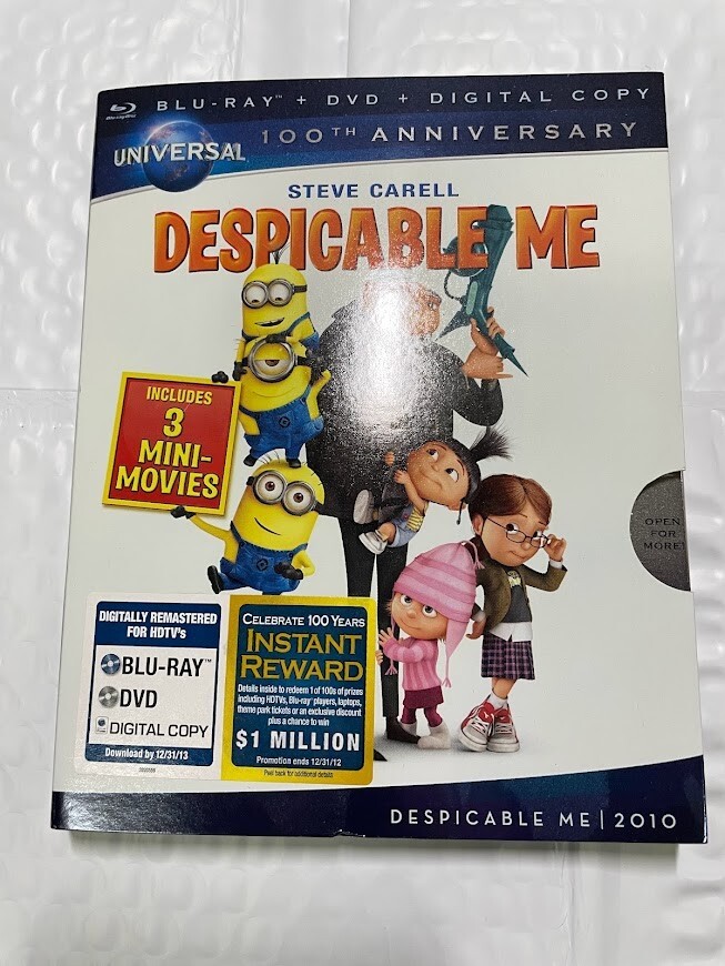 New Sealed. Despicable Me | Blu-ray + DVD, 2010 film, Includes 3 Mini ...