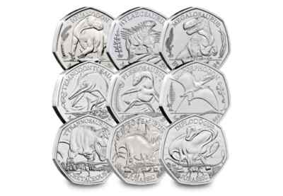 2020-2024 Dinosaur 50p Coins Fifty Pence Inc Megalosaurus ...