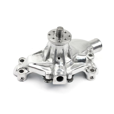 Chevy SBC 350 High Volume Aluminum Short Water Pump Polished w/ Heater ...