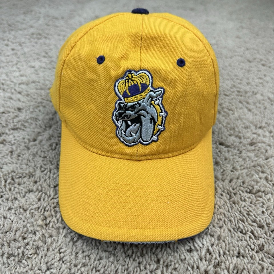 James Madison University Hat Duke Embroidered Yellow Distressed Zephyr ...