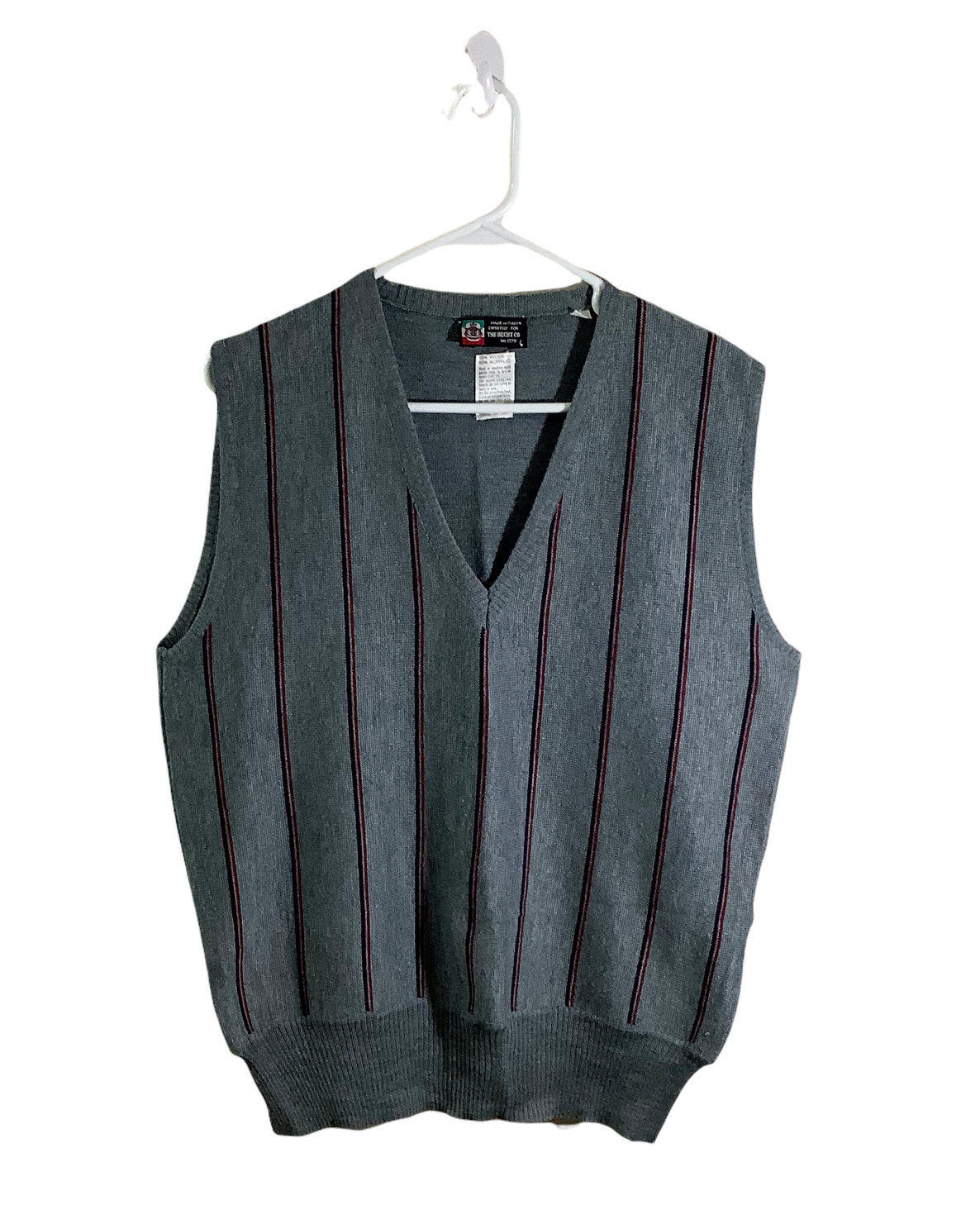 The Hecht Co Men’s Made in Italy Wool Blend Striped V… - Gem