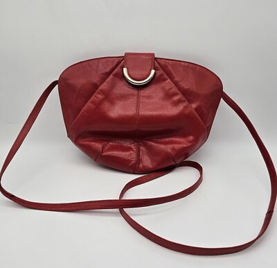 Vintage Rodo Hobo Bag Handbag Purse Crossbody Red Made In Italy Strap ...
