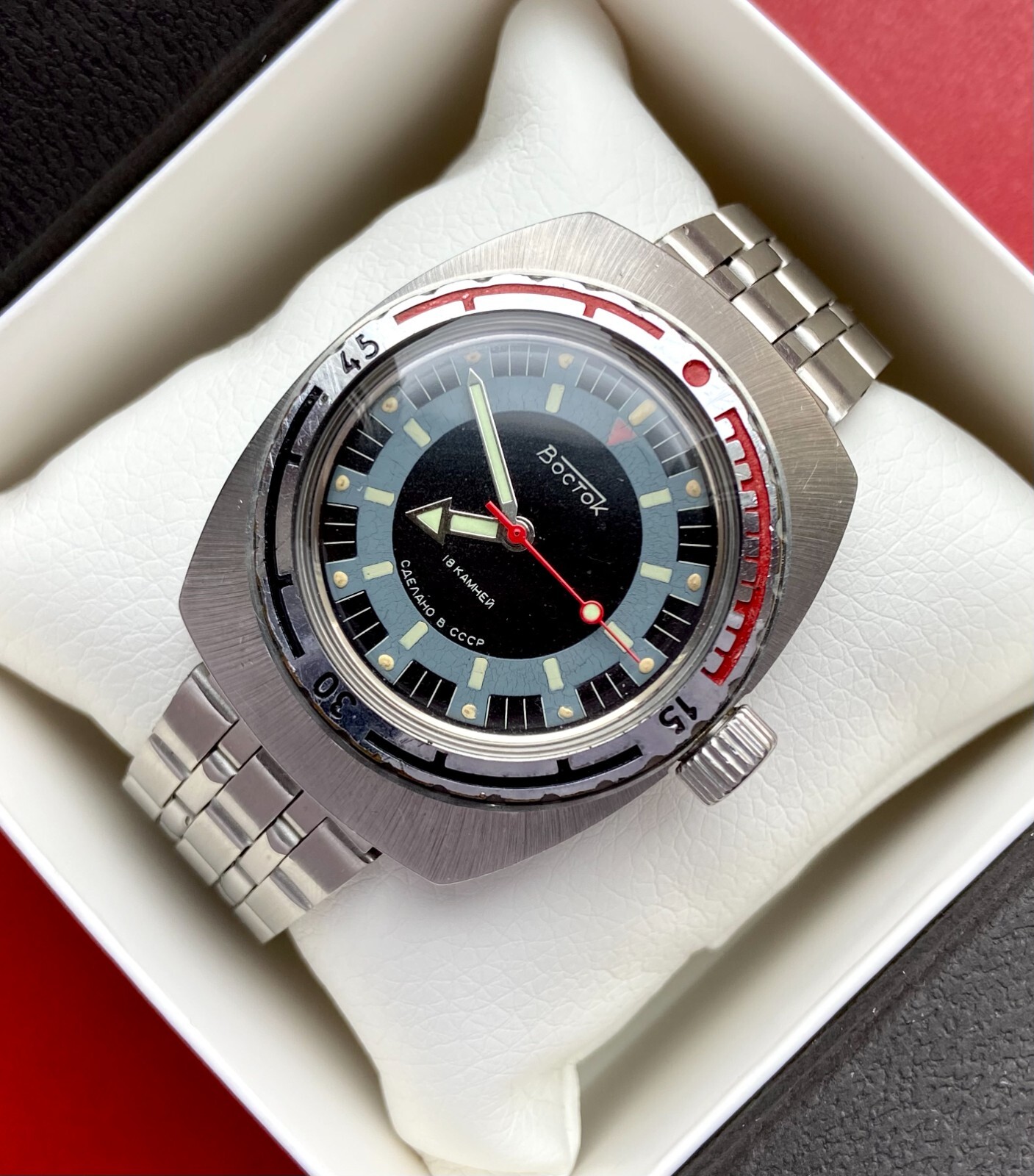 Vintage Vostok Amphibian Barrel Case Soviet Men's Mec… - Gem