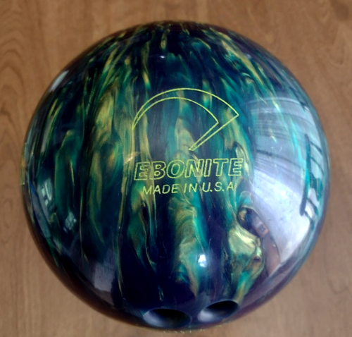 Ebonite Magnum Gyro Blue-Green & Gold Marbled Bowling Ball 12Lb Pre ...
