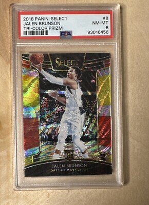 2018-19 Select Jalen Brunson Tri Color Prizm RC Concourse #8 PSA 8 | eBay