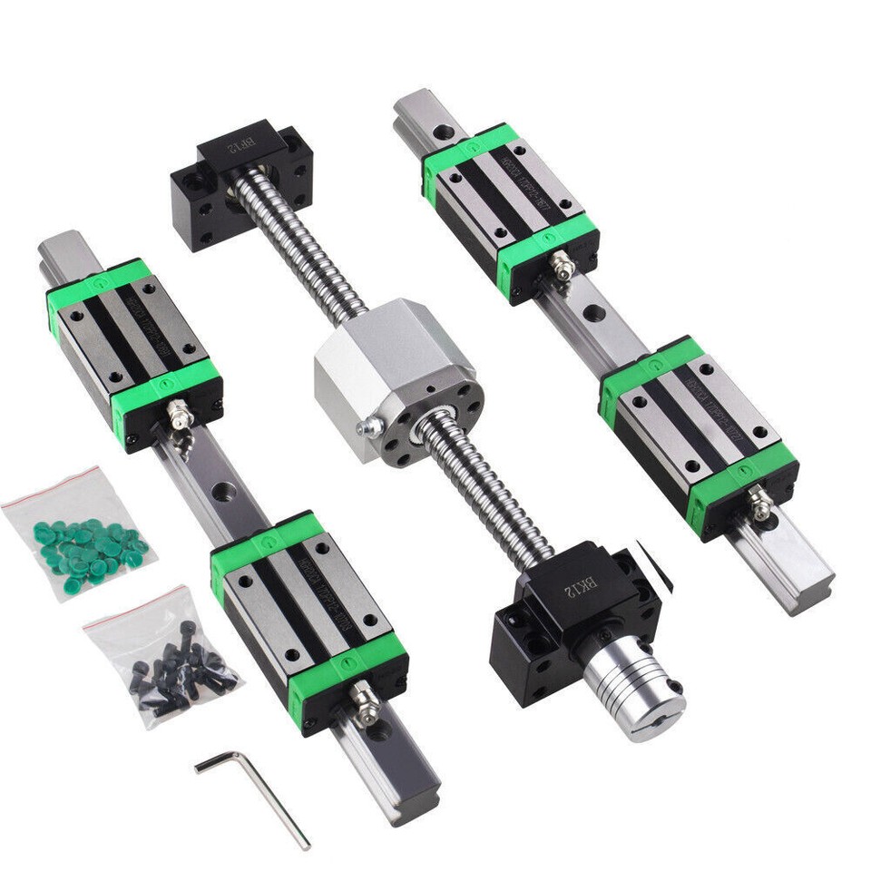HGR20 Linear Guide Rail HGH20CA Block SFU1605 Ball Screw BF12/BK12 CNC ...