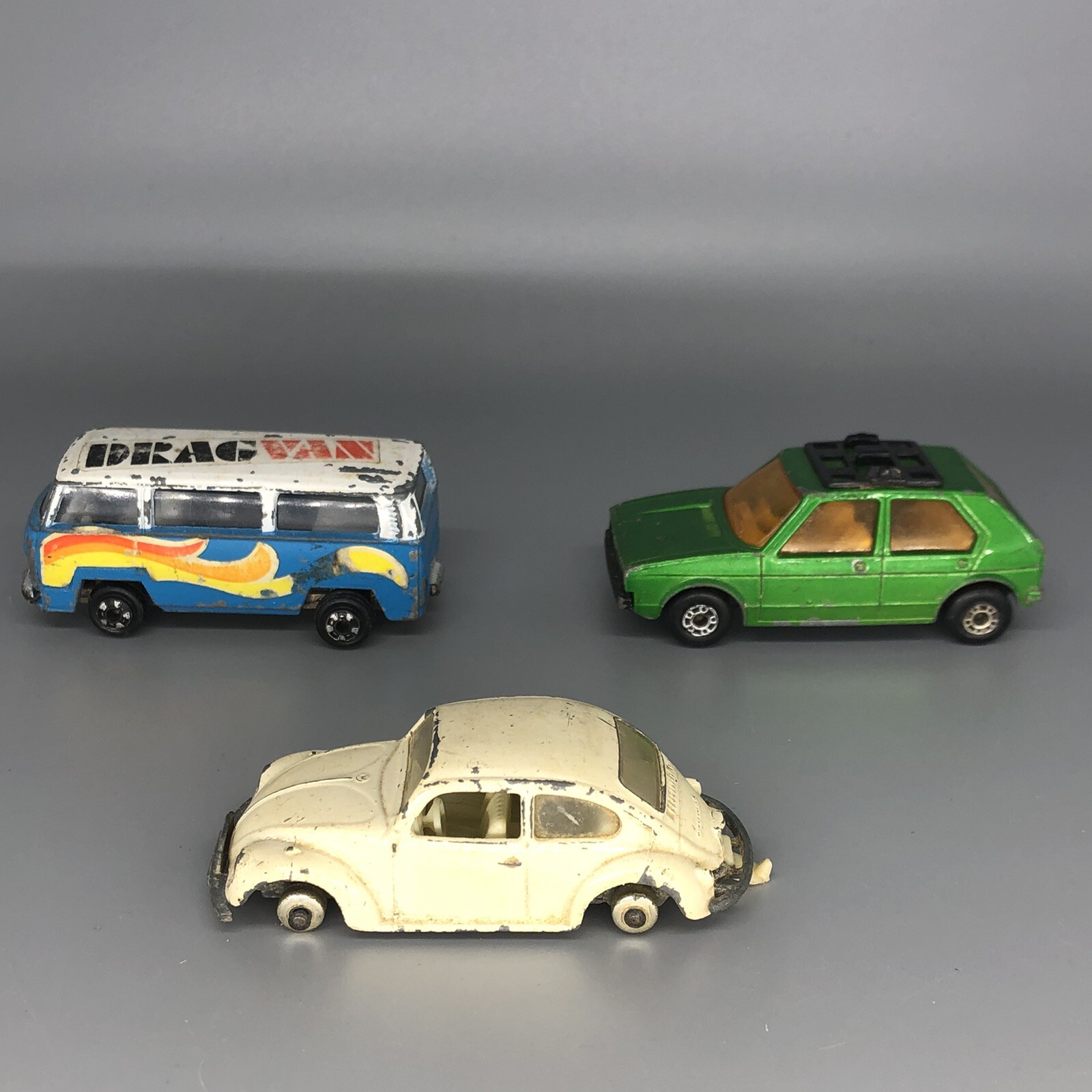 1960s 1970s VW VOLKSWAGEN TOY CARS MATCHBOX ZYLMEX VAN BUS BUG Gulf ...
