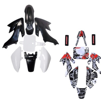 BODY PLASTIC & DECALS KIT HONDA XR50 CRF50 SSR SDG 107 110 125 PIT BIKE ...
