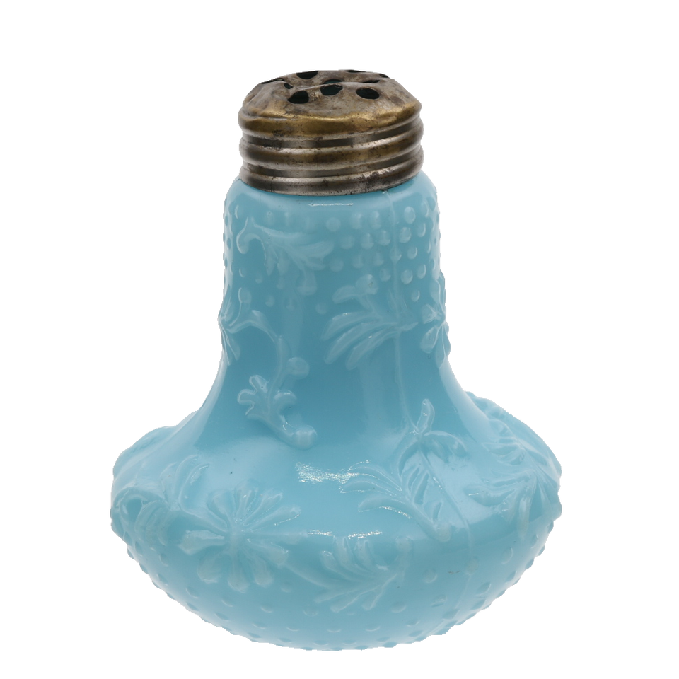 Victorian EAPG Dithridge Beaded Bottom Blue Glass Single Salt Shaker 3 ...