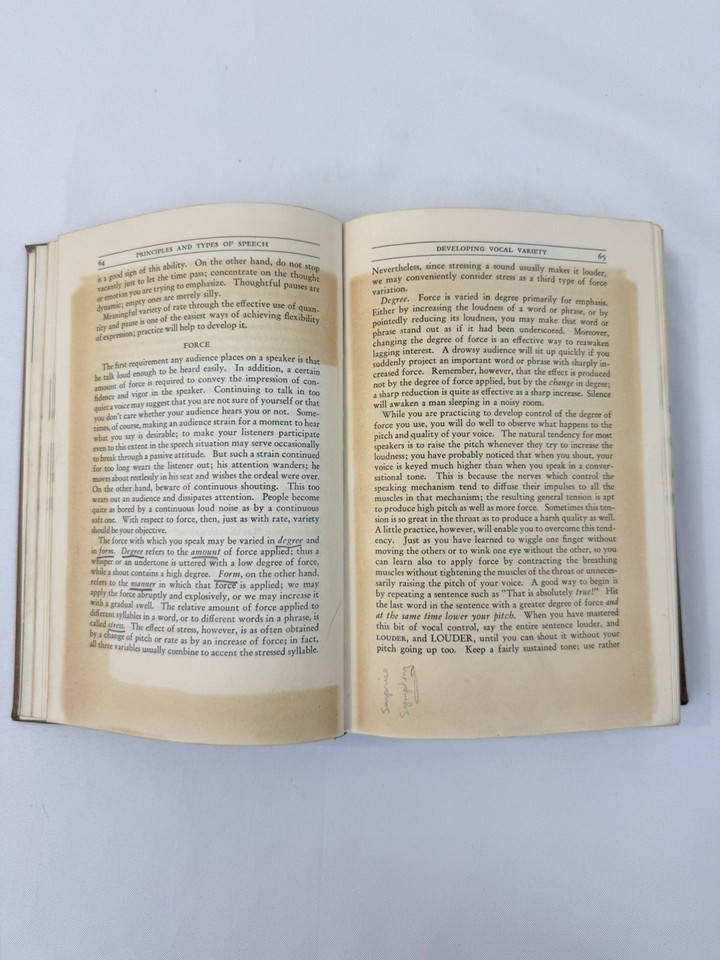Principles And Types Of Speech Revised Alan H. Monroe 1939 Hardcover ...