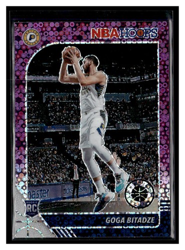 2019-20 Premium Stock #215 Goga Bitadze Purple Disco Prizm RC Indiana ...