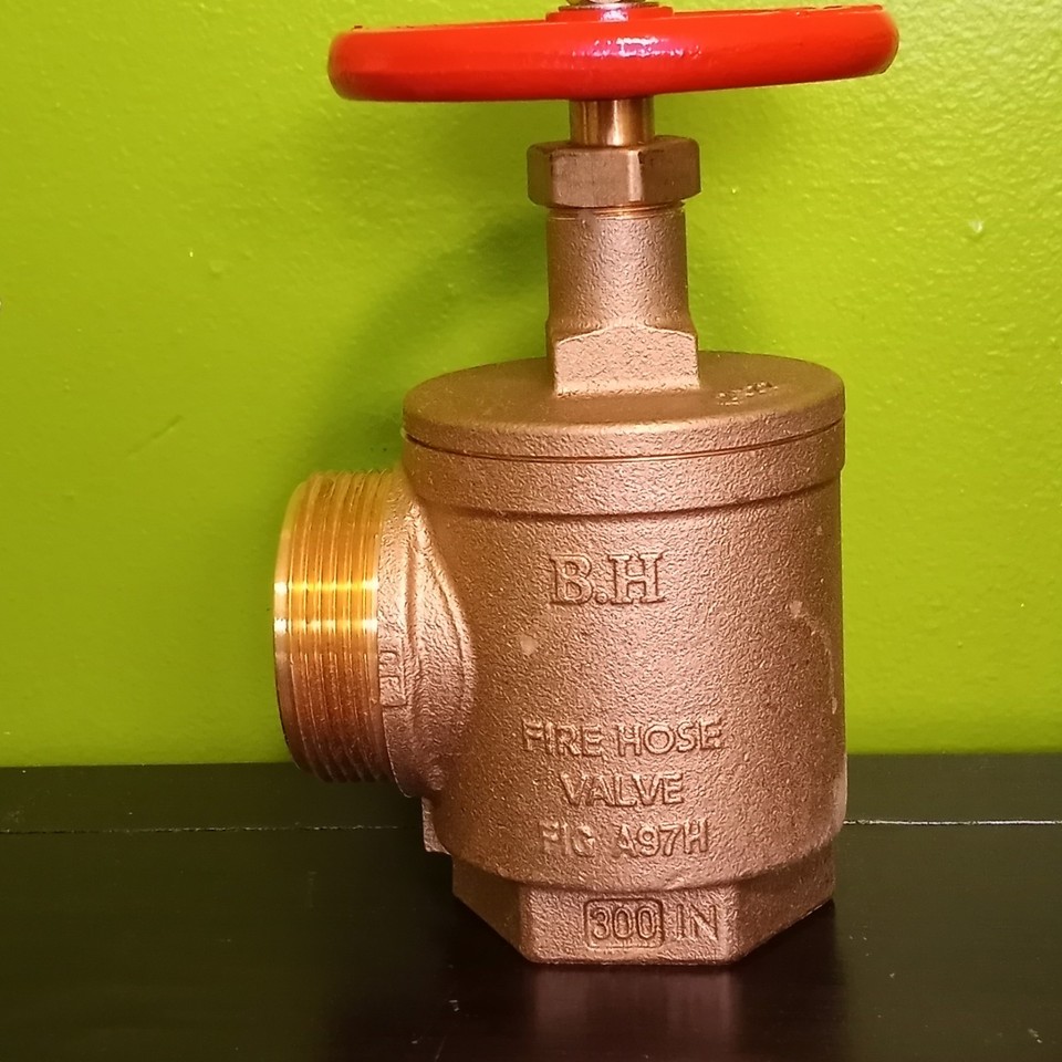 BH FIG A97H Fire Hose Angle Valve 2-1/2" NPT 37WL Forged Brass | eBay