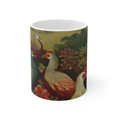Exotic Birds Mug 11oz, Colorful Wildlife Art Ceramic Coffee Cup, Nature ...