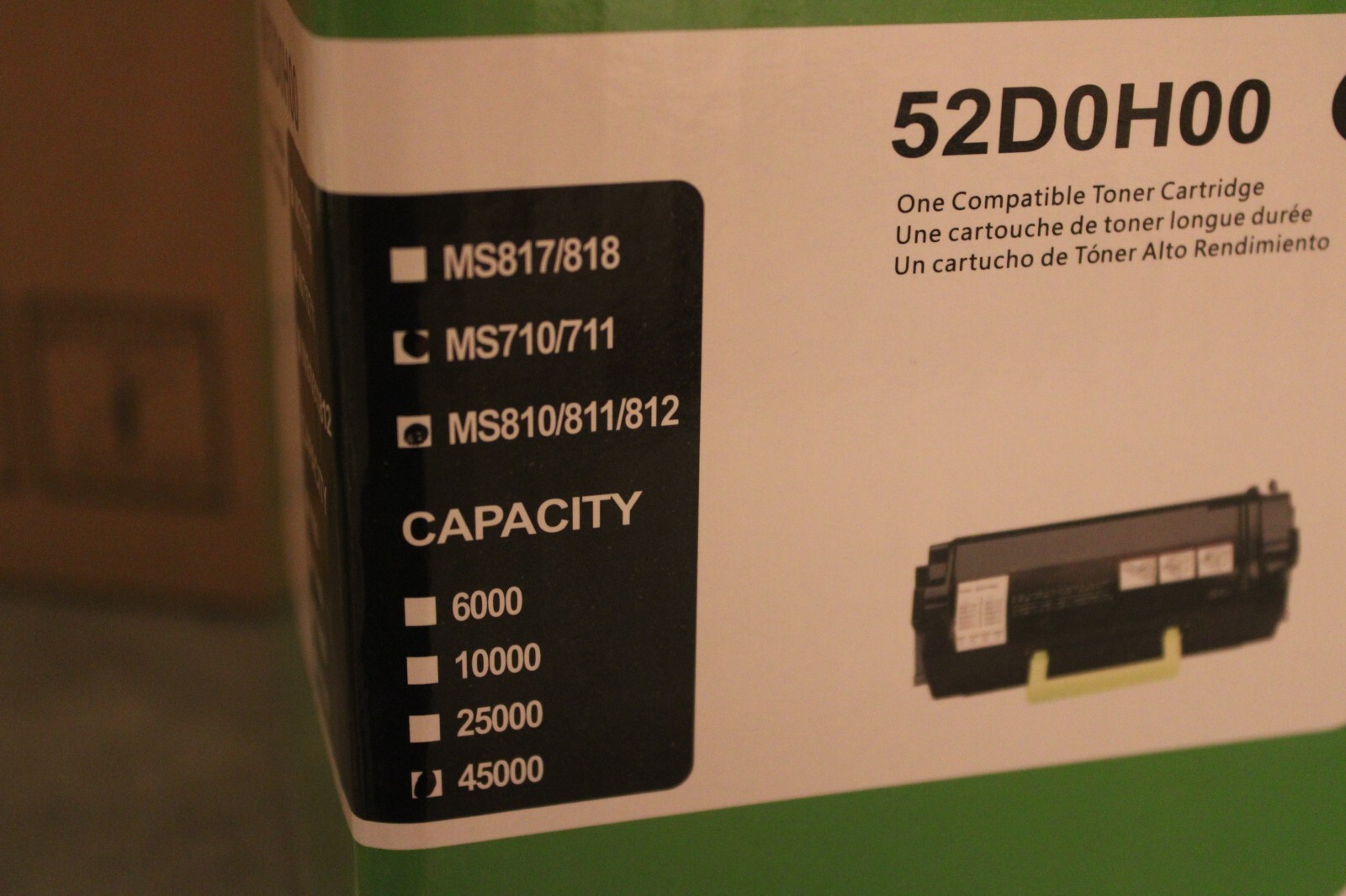 52D0H00 521H MS810 MS811 MS812 MS710 High Yield 45K Toner | eBay