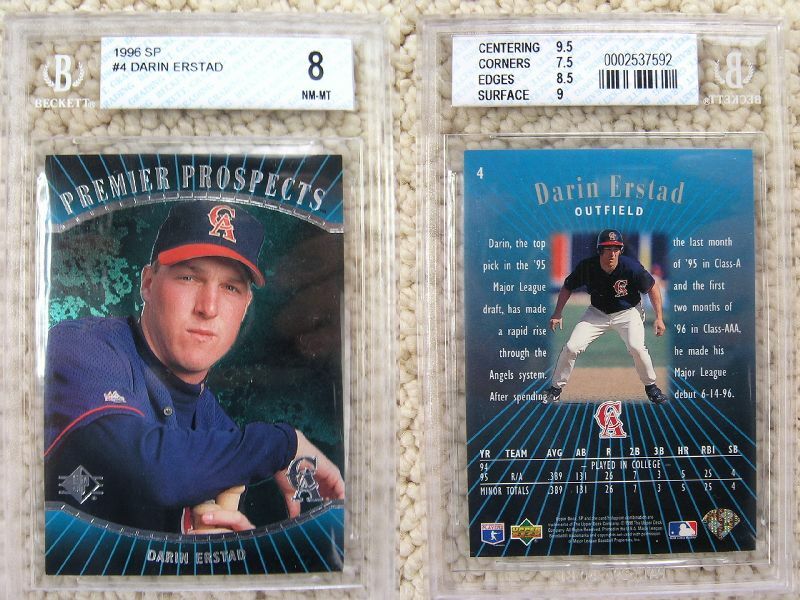 BGS 8 Darin Erstad 1996 SP Upper Deck Rookie #4 Baseball Card w/ 9.5 ...