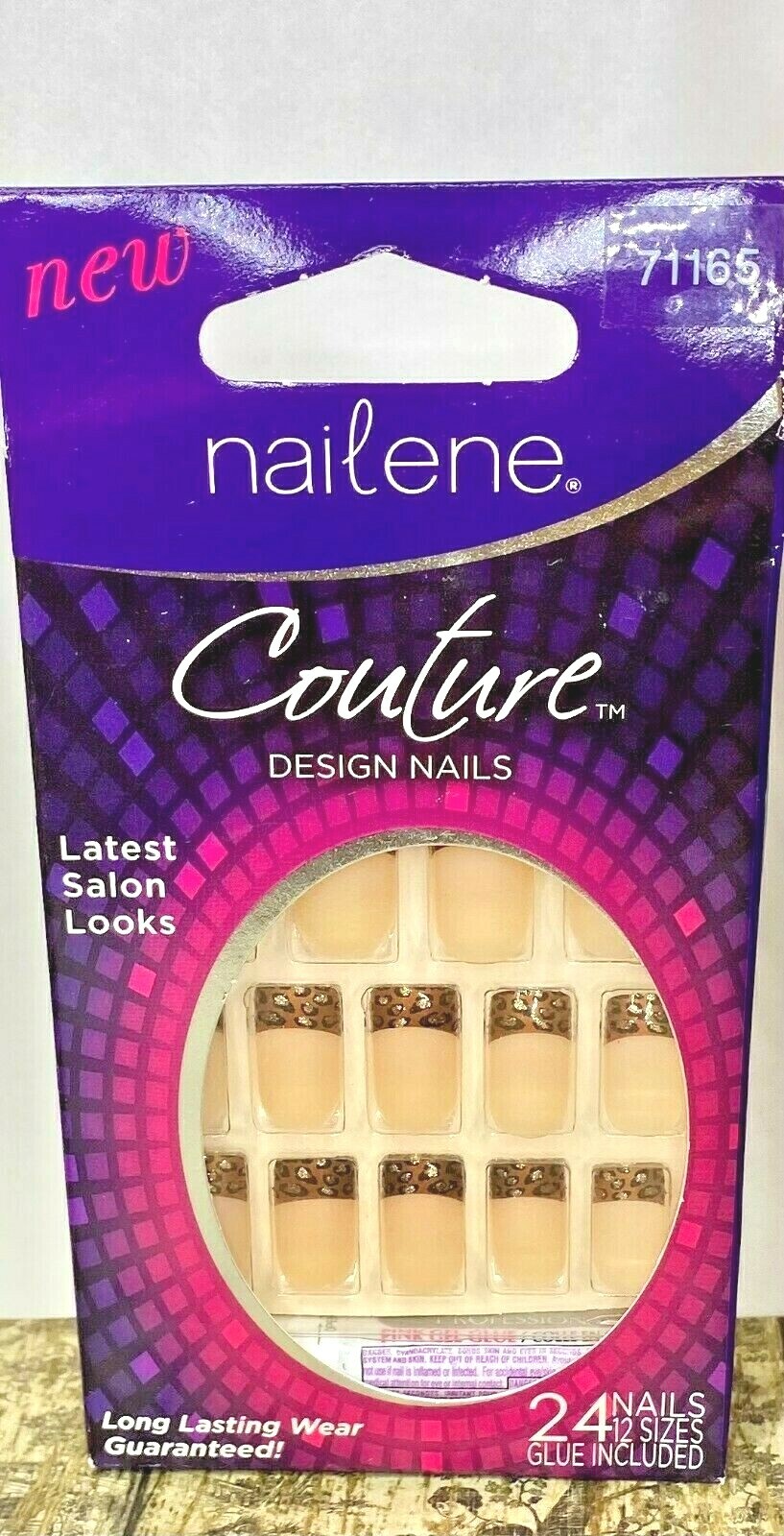 Nailene Couture Design Nails 24 Ct - Square - Animal Print - 71165 | eBay