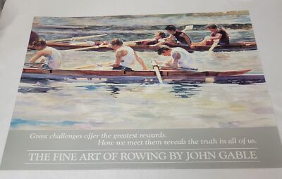 The Fine Art of Rowing, The Finish, by John Gable, crew poster | eBay