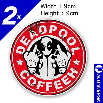 Deadpool Middle Finger Star Bucks Coffee Logo Funny Sticker | eBay ...