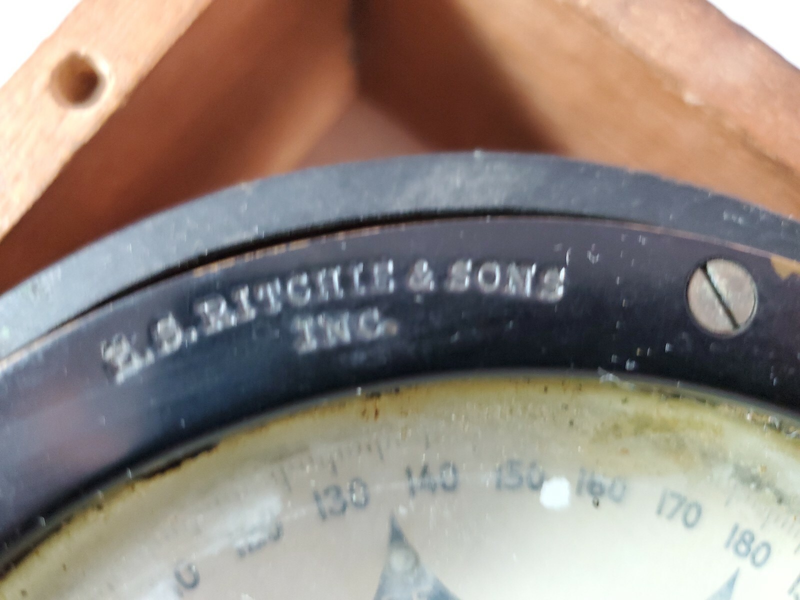 ES Ritchie & Sons Boston Antique U.S. Navy Ships Compass 6 Inches Wide ...