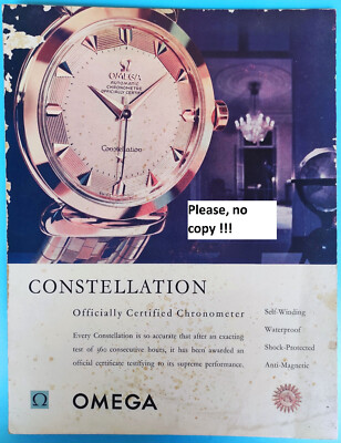 OMEGA Constellation Swiss watch - orig. vintage Large cardboard ...