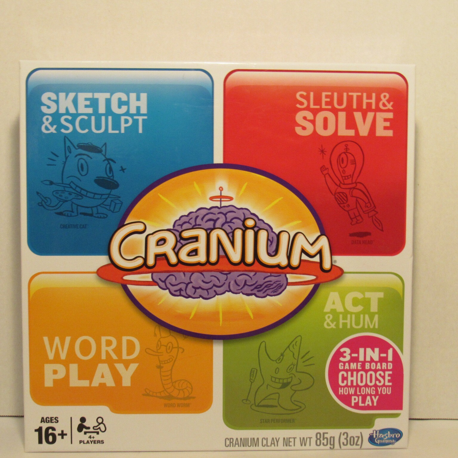 Hasbro Cranium 3-in-1 Game Board (2014), Ages 16+. 600 Cards With 16 ...