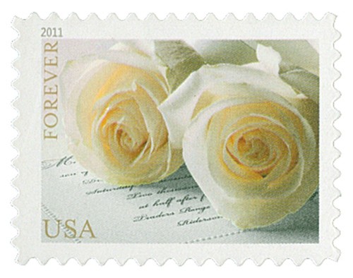 2 Sheets of 20 Forever Stamps: White Rose Wedding (40 stamps) | eBay