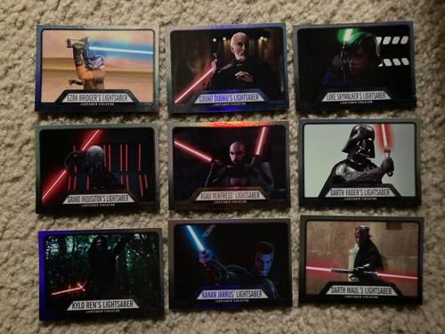 2016 Topps Star Wars Evolution Lightsaber Insert Set (9 cards) NrMt | eBay