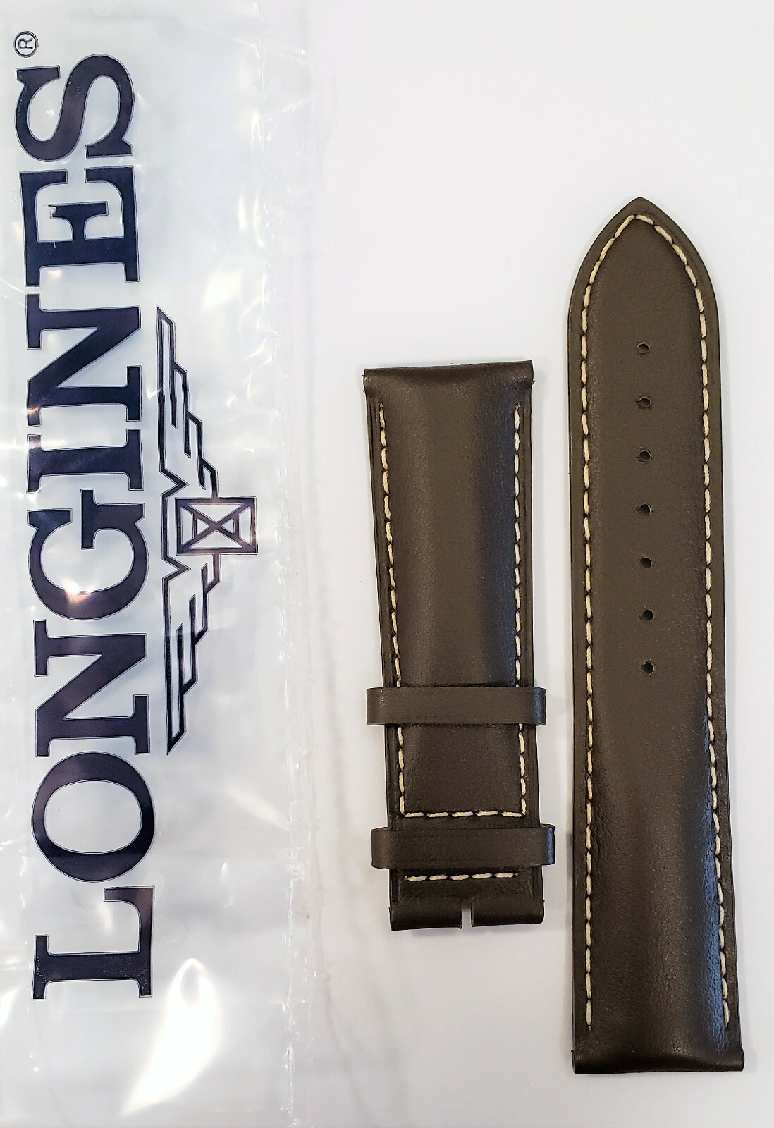 Original Longines 22mm Brown Leather Watch Band Strap # L682150232 | eBay