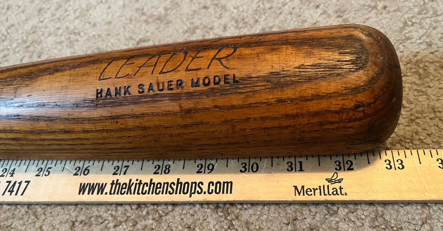 Vtg 1952-59 Hank Sauer Hillerich & Bradsby H&B #9 Baseball Bat 33” Cubs ...