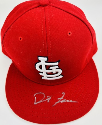 DAVID FREESE SIGNED ST. LOUIS CARDINALS FITTED HAT MLB HOLO 2011 WORLD ...