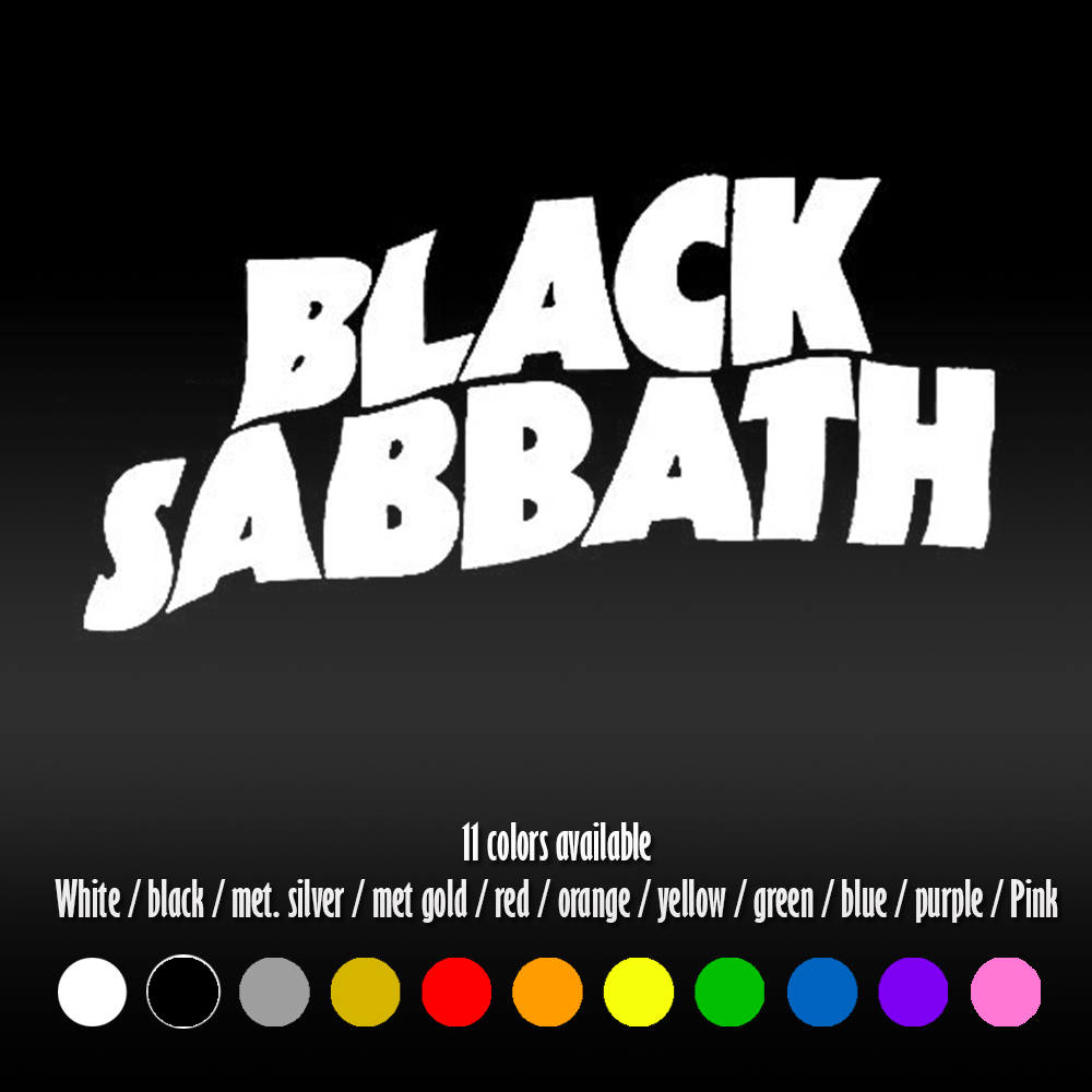 6" Black Sabbath Music Heavy Metal Window Car Laptop Vinyl Decal ...