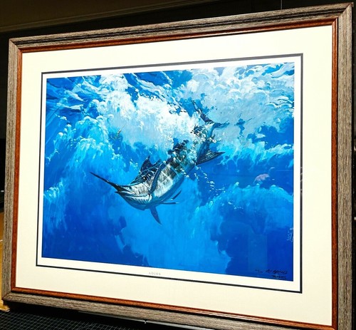 Al Barnes Adios Lithograph Print Offshore Blue Marlin Yr 1993 - Brand ...