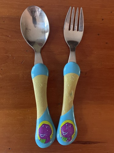 Barney Toddler Fork And Spoon Set - Stainless | eBay