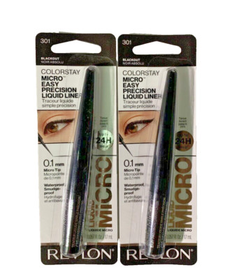 2 Pack Revlon ColorStay Micro Easy Precision Liquid Eyeliner (2 Pack ...