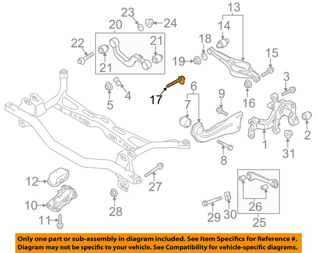 Genuine Volkswagen Rear Suspension Lower Control Arm Adjust Bolt OEM ...