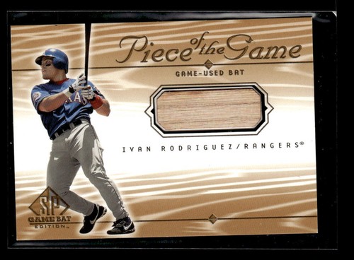 2001 SP Game Bat Edition - Piece of the Game Ivan Rodriguez #IR (MEM ...