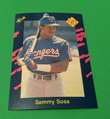 Sammy Sosa Rookie 1990 Classic Baseball: Blue Oddball Card #140 Texas ...
