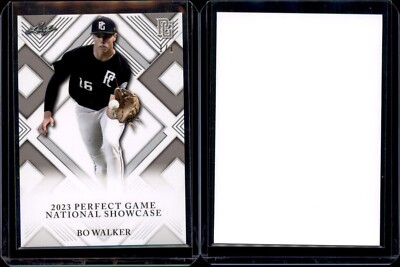 BO WALKER Rookie 2023 Leaf Perfect Game National Showcase BLANK BACK 1/ ...