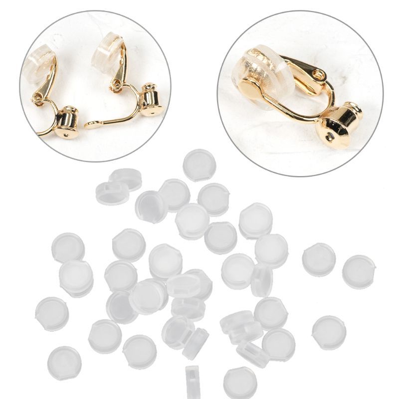 50Pcs Earring Pads Comfort Earring Cushions Silicone for Clips on ...