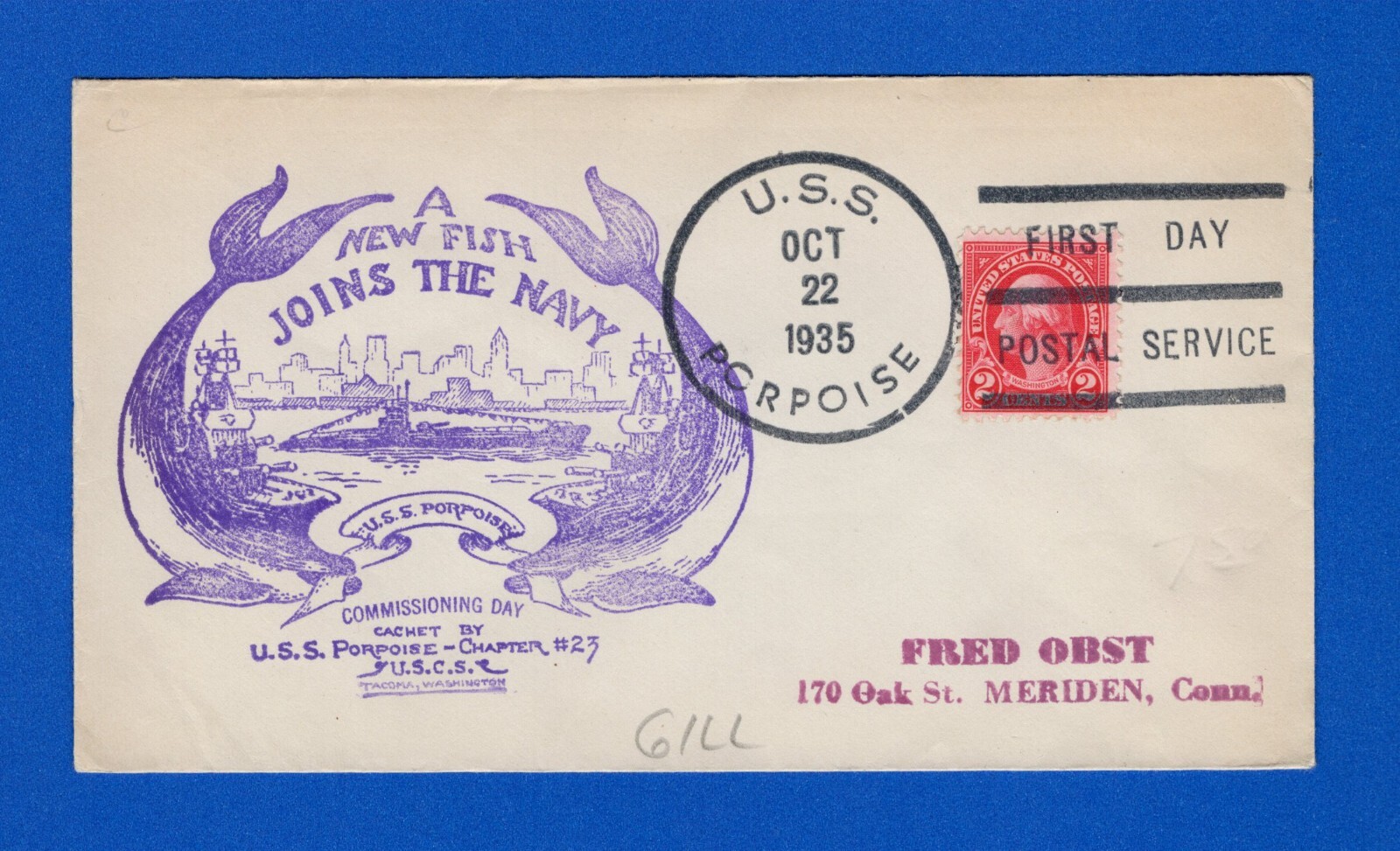 USS Porpoise SS-172 First Day Postal Service October 22, 1935 | eBay